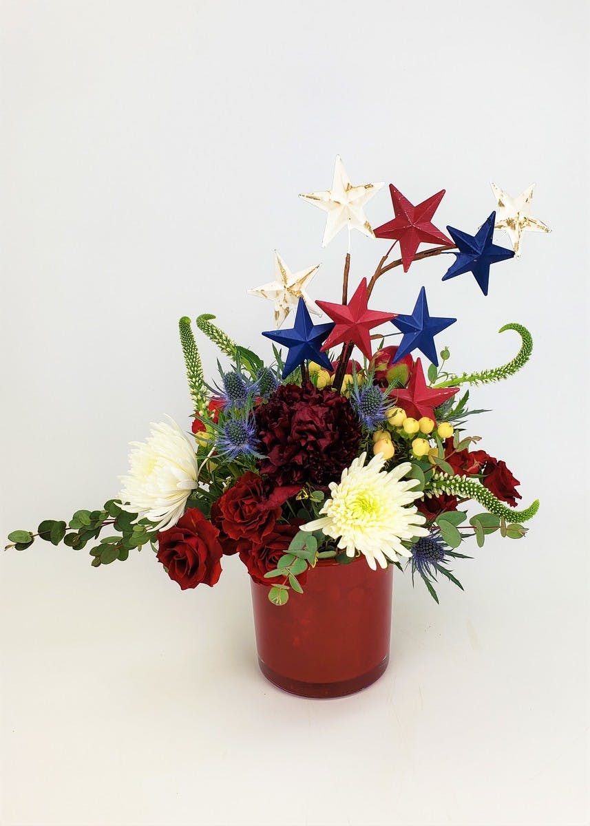 Stars: Red, White & Blue Arrangement | Stadium Flowers